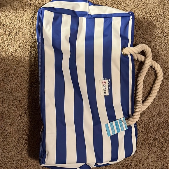 shylero | Other | Shylero Blue And White Striped Beach Bag | Poshmark